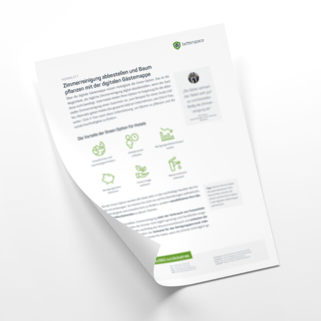 Kostenloses Merkblatt: Green Option mit Click A Tree